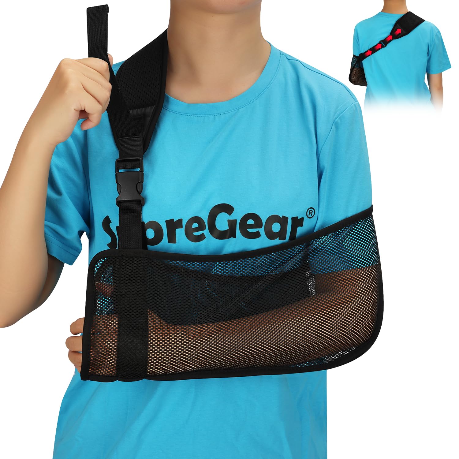 supregear Mesh Arm Sling, Medical Shoulder Immobilizer Adjustable ...