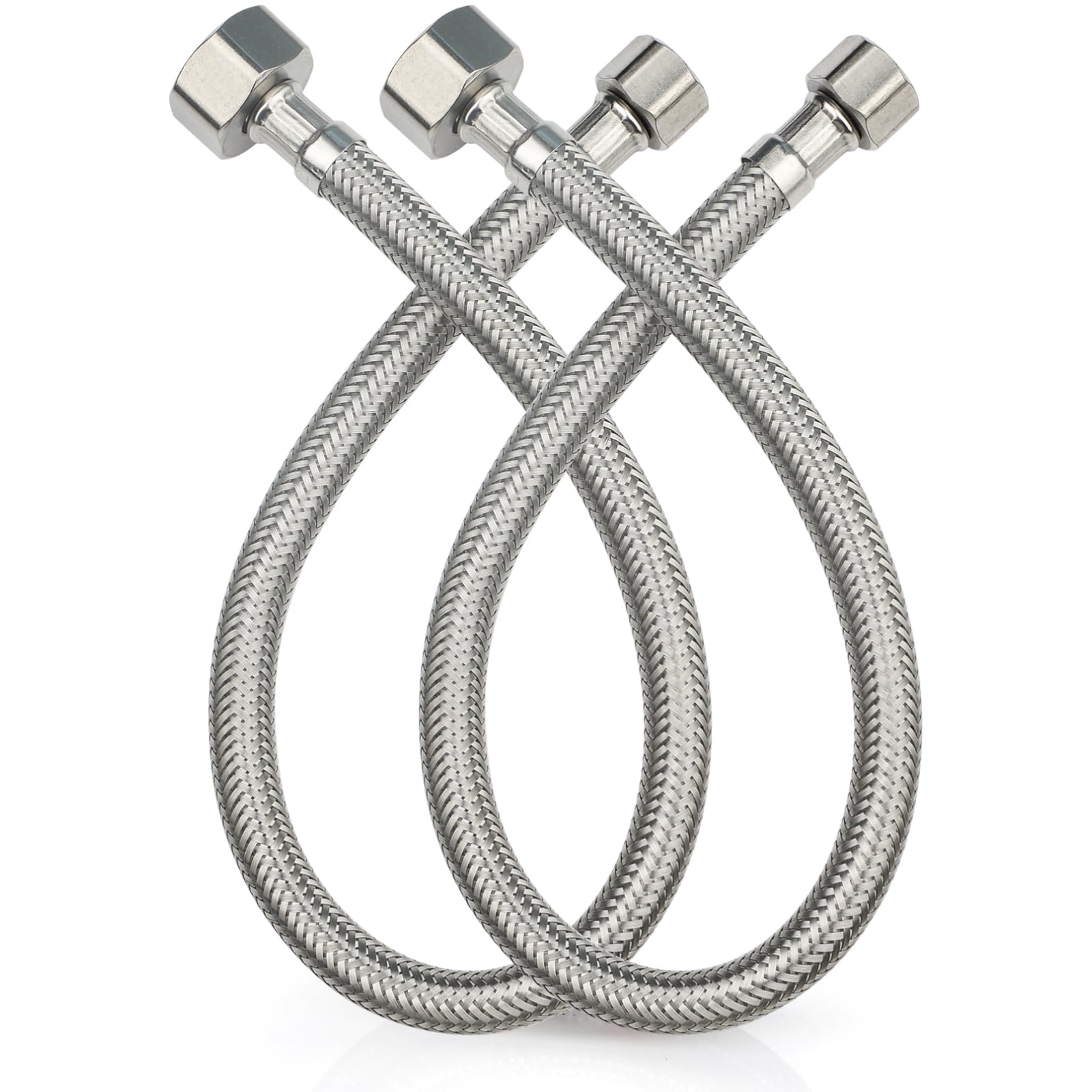 Midanya Faucet Supply Lines,16" Stainless Steel Braided Water Supply ...