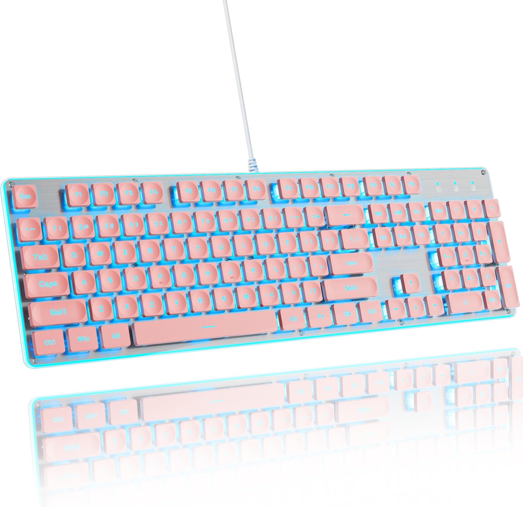 Amazon.com: vitalASC 104-Key Large Print USB Wired 7ft, Spill-Resistant ...