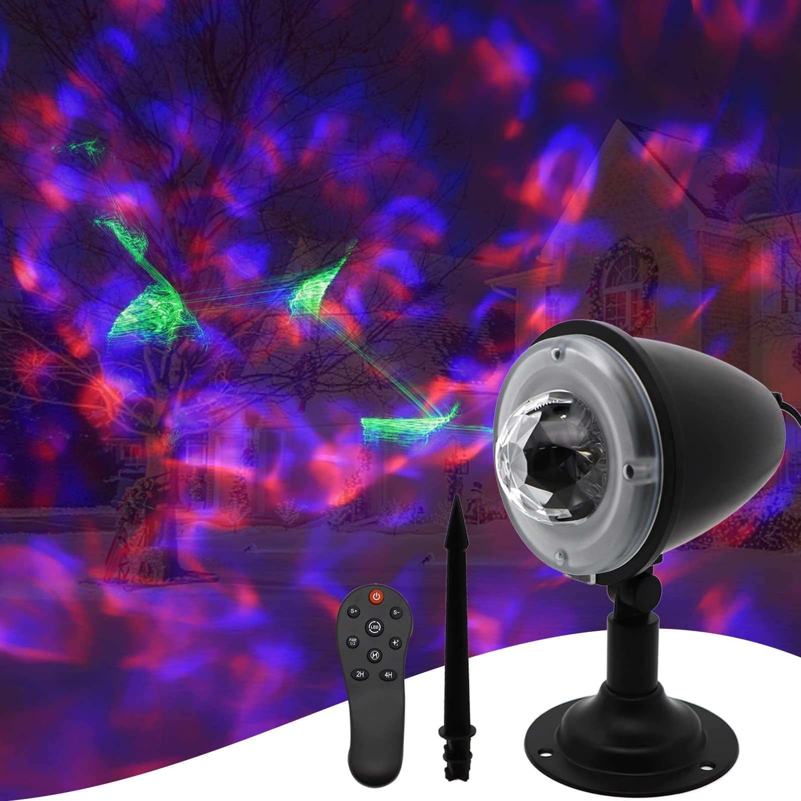 Amazon.com: Outdoor Waterproof Water Wave Effect Night Lights Projector ...