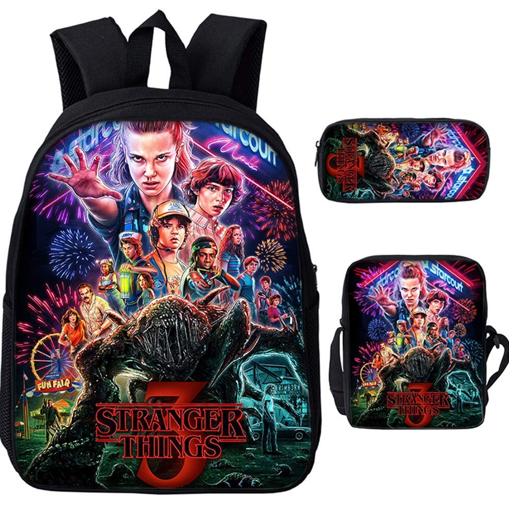 3pcs Set Stranger Things Schoolbag Sets Stranger Things Backpack Bag ...