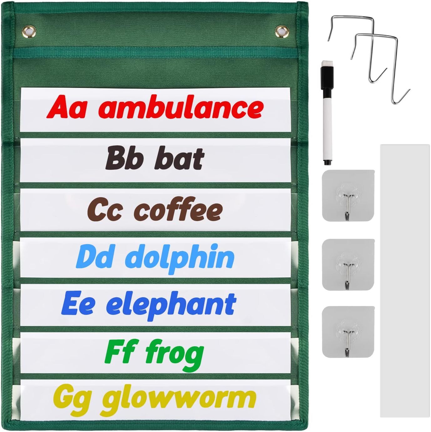 7-Row Magnetic Pocket Chart Set with Dry Erase Cards Philippines | Ubuy