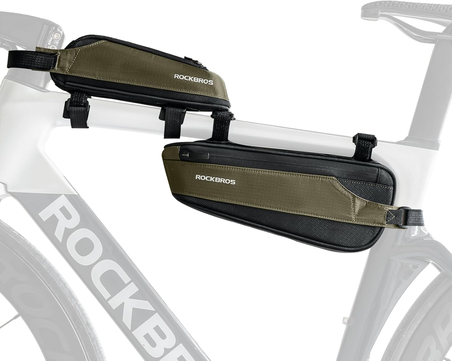 Amazon.com: ROCKBROS Bike Frame Bag Bike Top Tube Bag 2 Pieces Combi Bike Bag Bike Triangle Bag ...