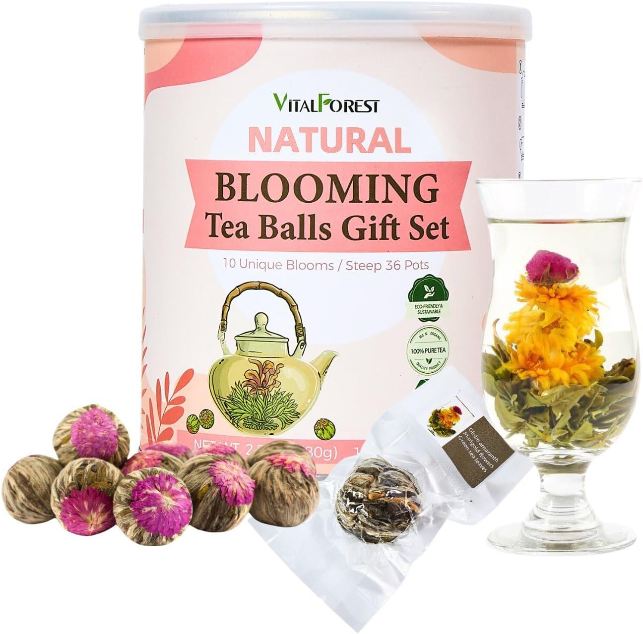 Amazon.com : Blooming Tea Flowers Gift Set, 10 Unique Varieties ...