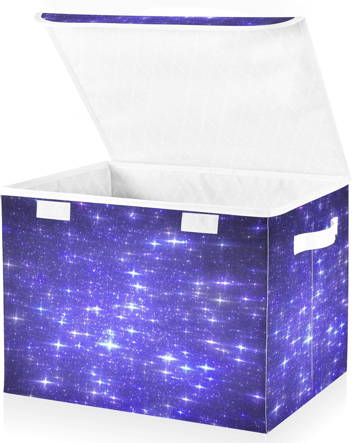 Amazon.com - VIGTRO Blue Sparkle Glitter Storage Bins with Lids ...