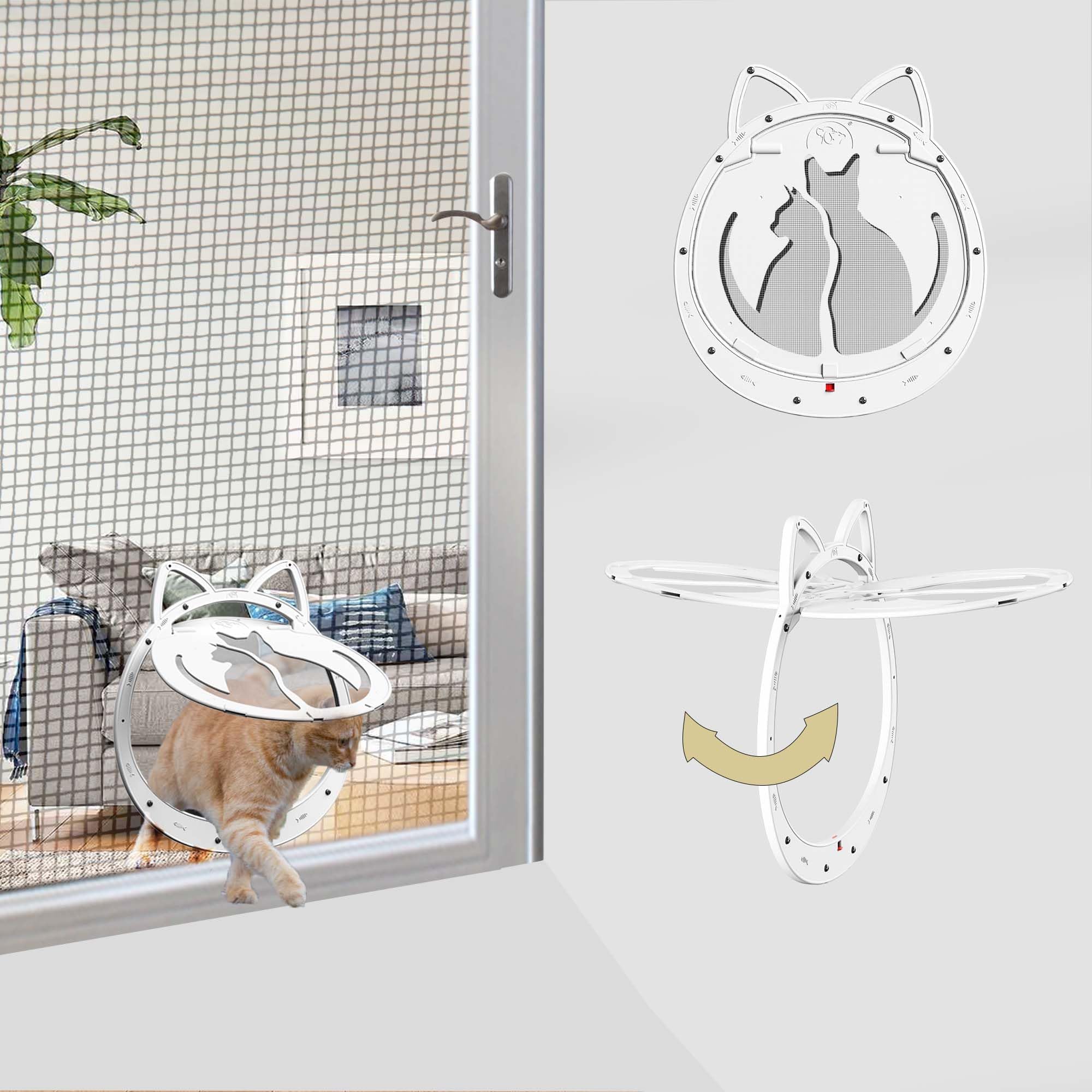 Amazon.com : ALUMANI Cat Screen Door,Inside Opening 9.5 * 10 Inch Cat ...