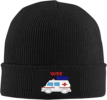 Wee Woo Ambulance Amr Funny EMS EMT Paramedic Beanie Hat Winter Fall ...