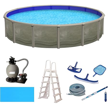 Amazon.com: Blue Wave Trinity 27-ft Round 52-in Deep Steel Wall Above ...