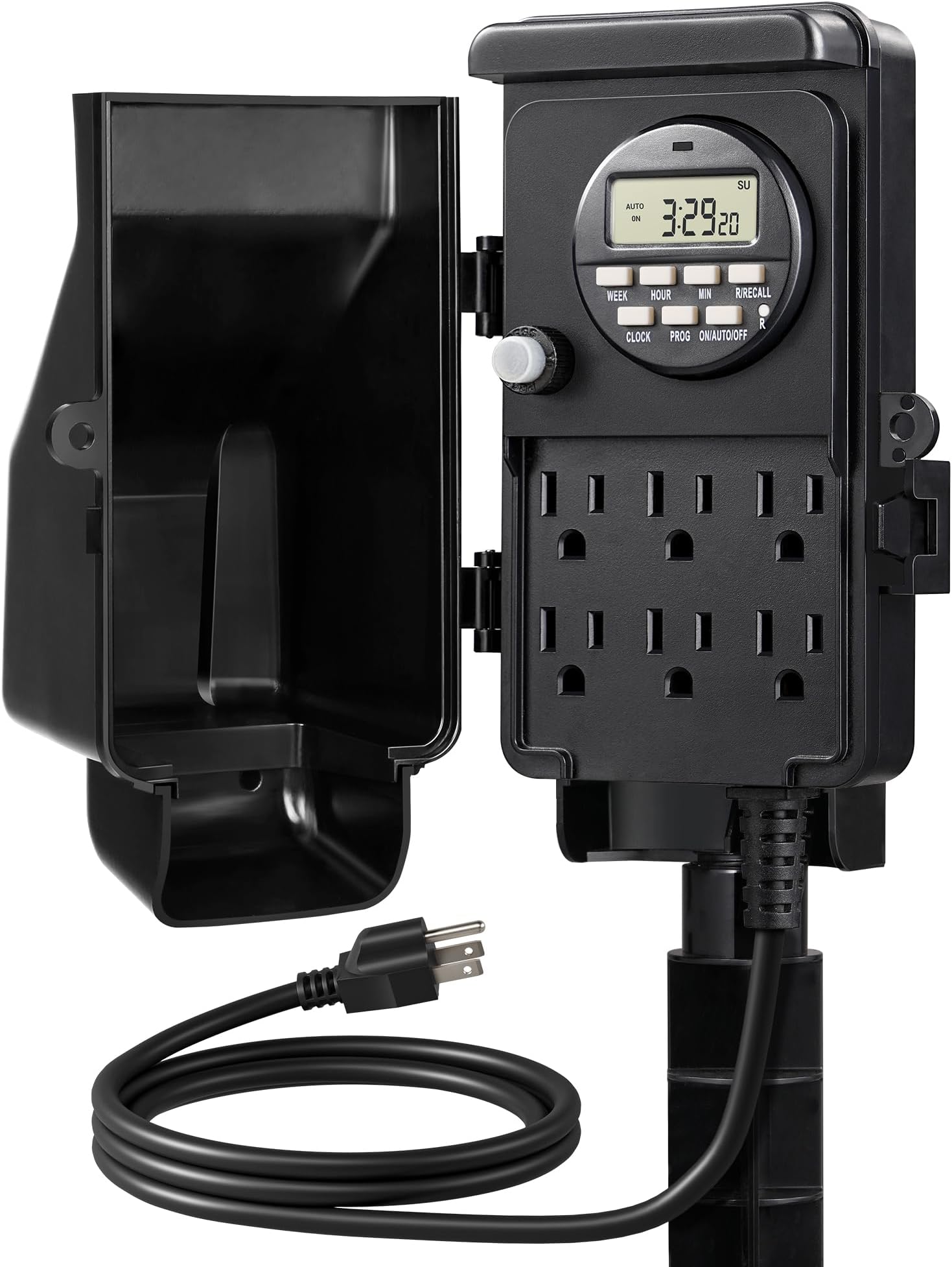 DEWENWILS Outdoor Digital Power Strip Timer, Outdoor Multi Socket Timer ...