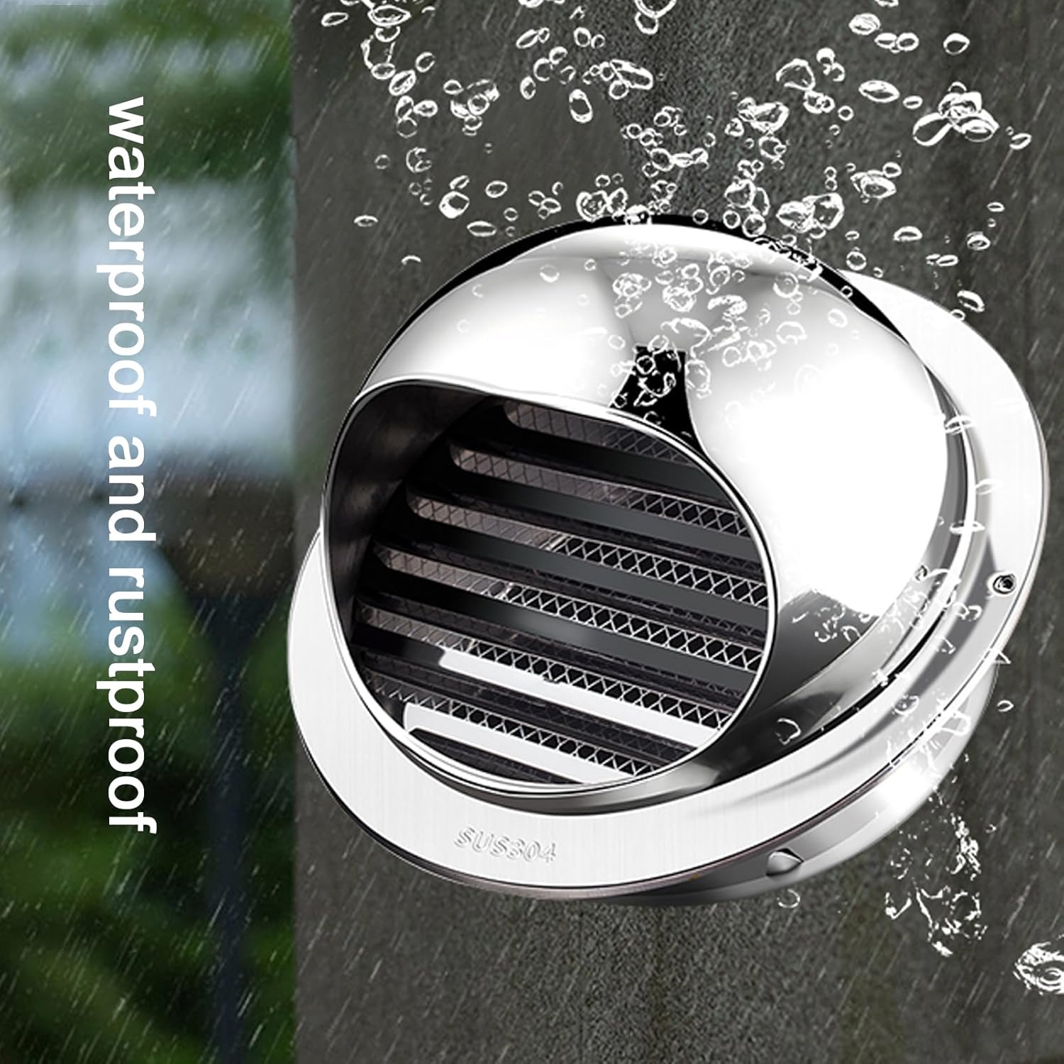 KDDEON 304 Stainless Steel Chimney Cowl Cap,Windshield Exterior Wall ...