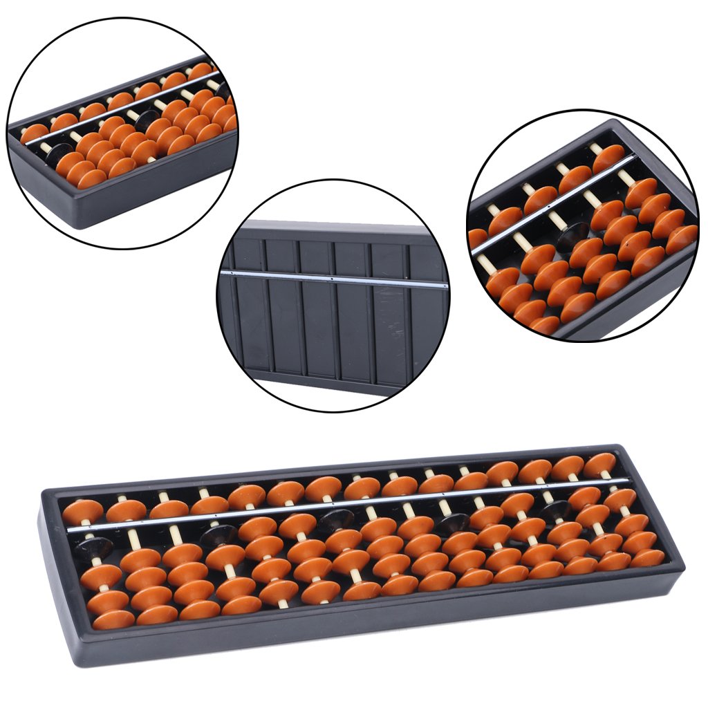 Plastic abacus 13 digits arithmetic tool kid's math learn aid toys ...