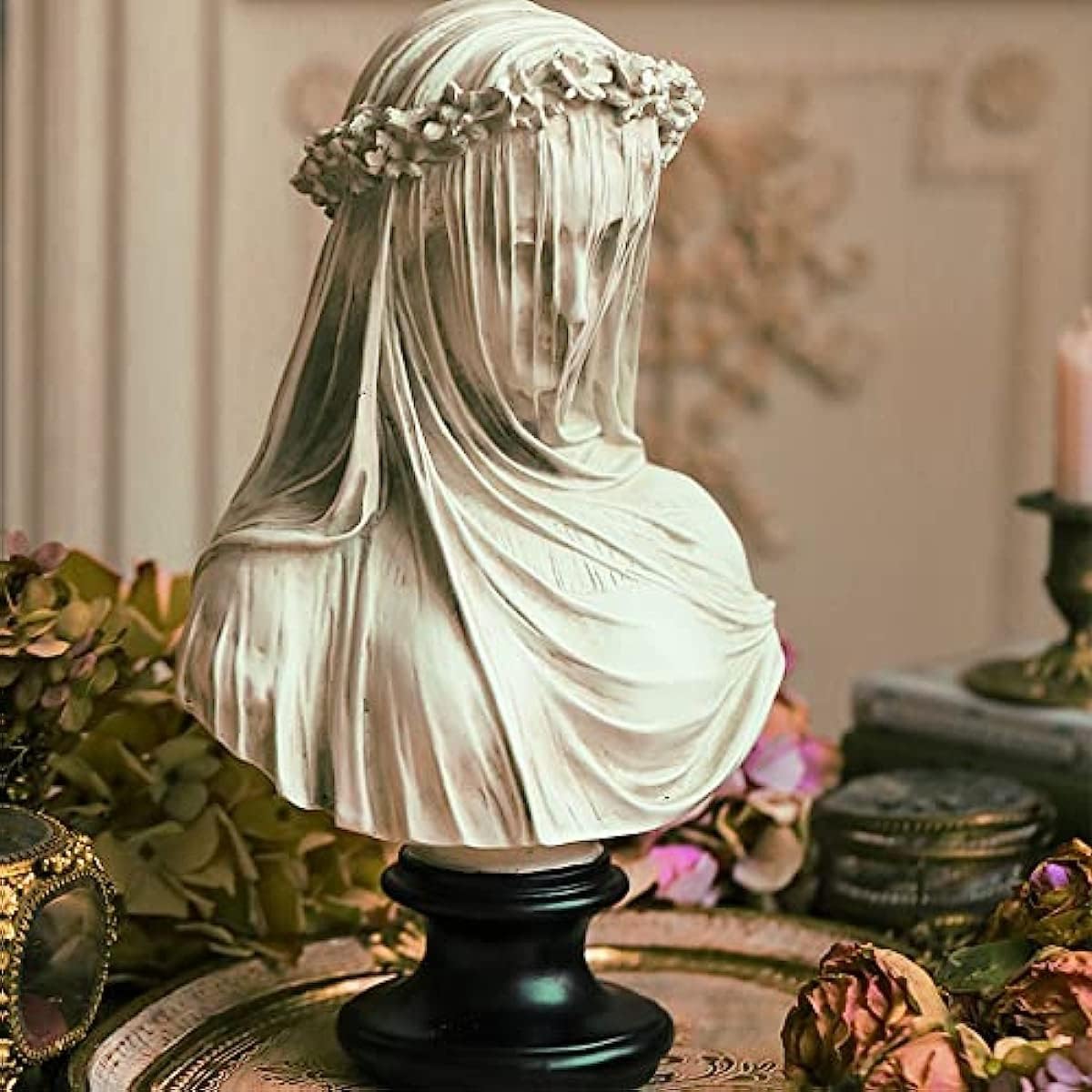 Veiled Lady Bust Veiled Maiden Bust Sculpture, Veiled Lady Bust ...