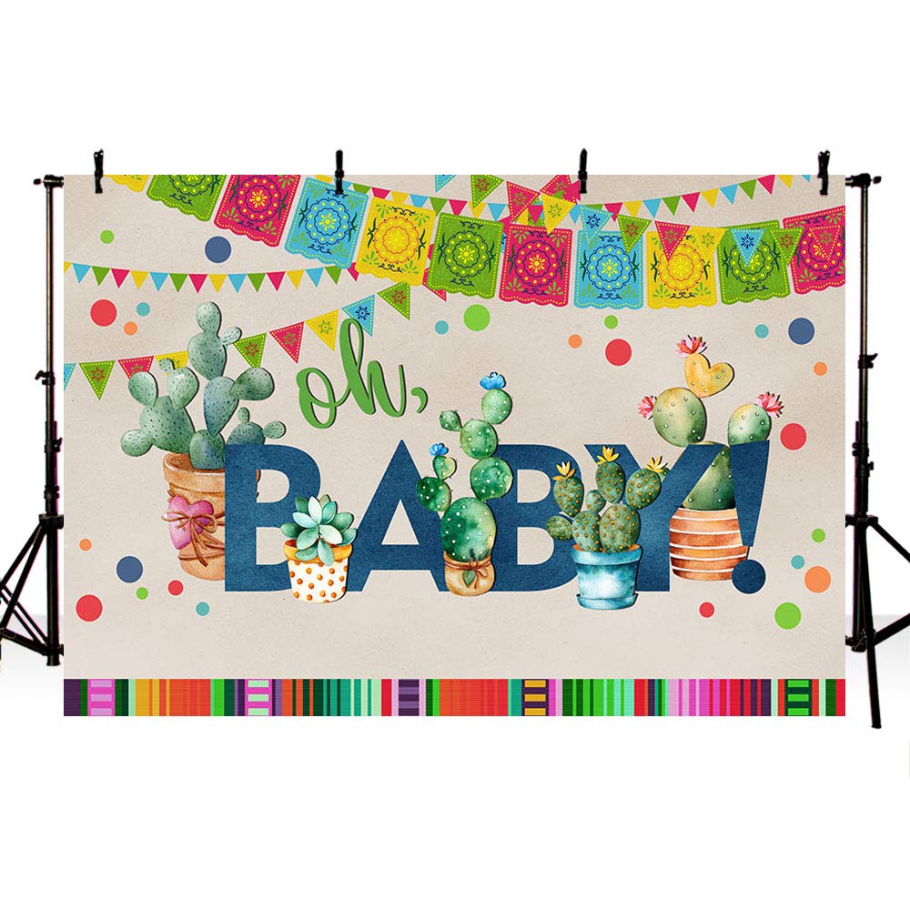 Buy MEHOFOTO 7x5ft Cactus Boy Muchacho Baby Shower Photo Booth Backdrop ...