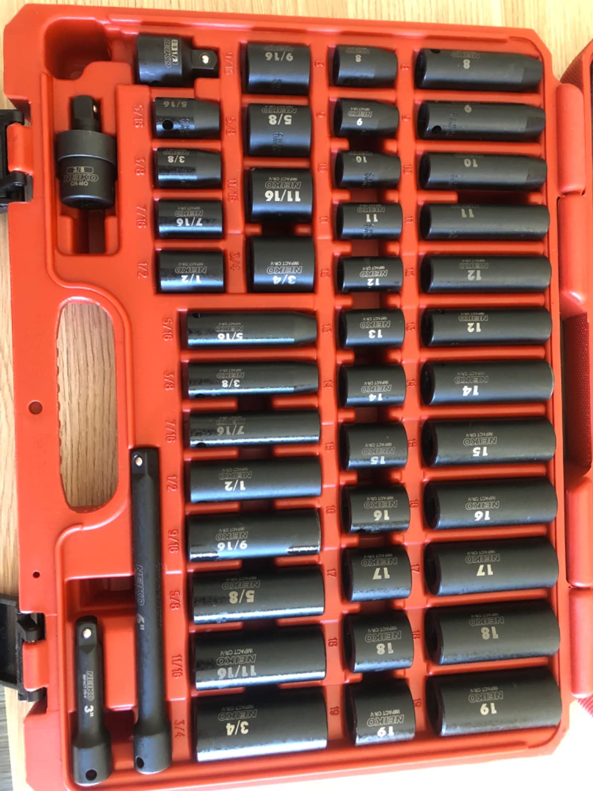NEIKO 02471A Impact Socket Set, 3/8” Drive, 67 Piece, Metric and ...