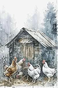 Amazon.com: Chicken and Farmhouse Jigsaw Puzzles for Adults 1000 Piece- Interactive Jigsaw ...