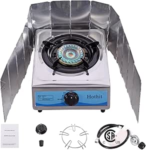 Hothit Portable Single Burner Propane Stove, 14,300 BTU High Power With ...