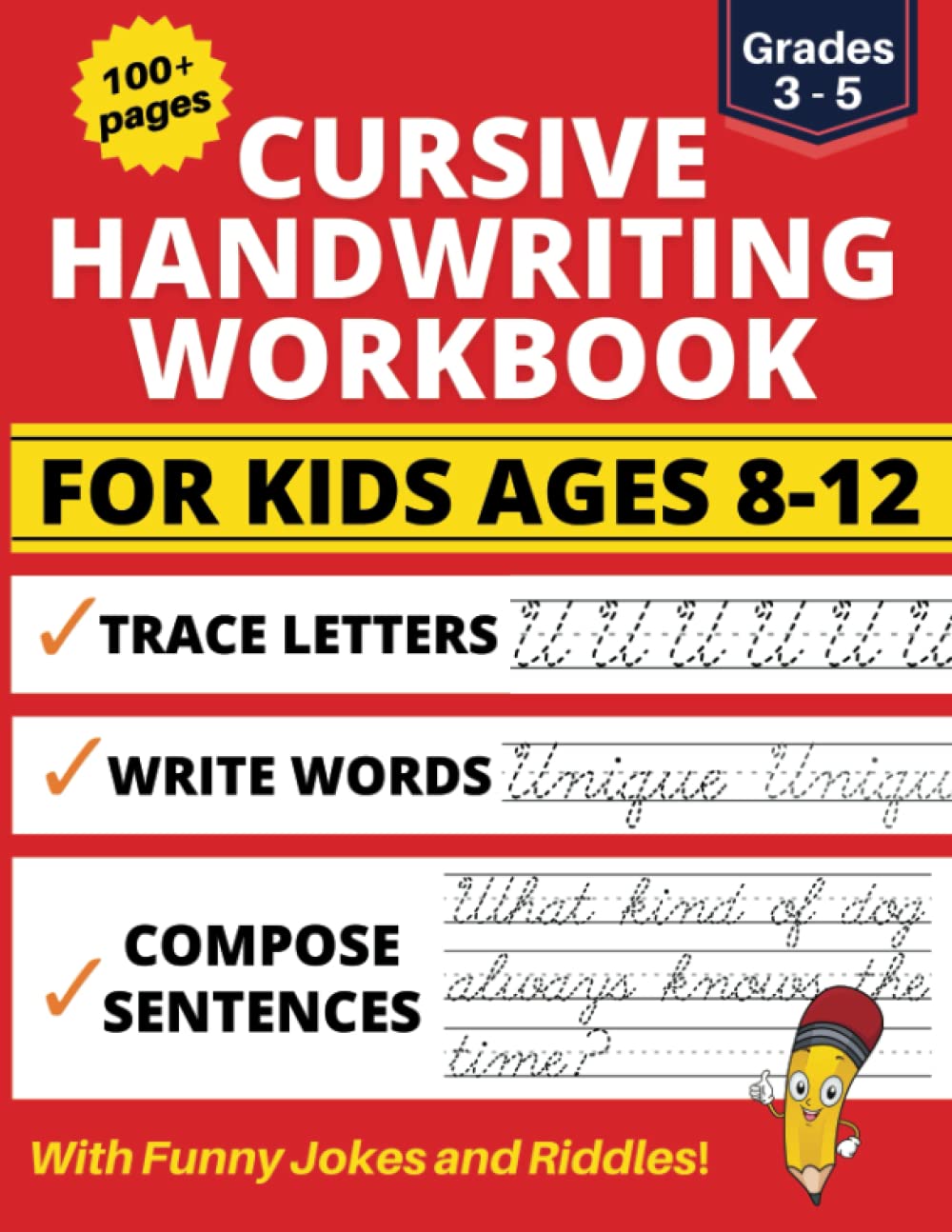 Cursive Handwriting Workbook for Kids Ages 8-12: Cursive Practice for ...