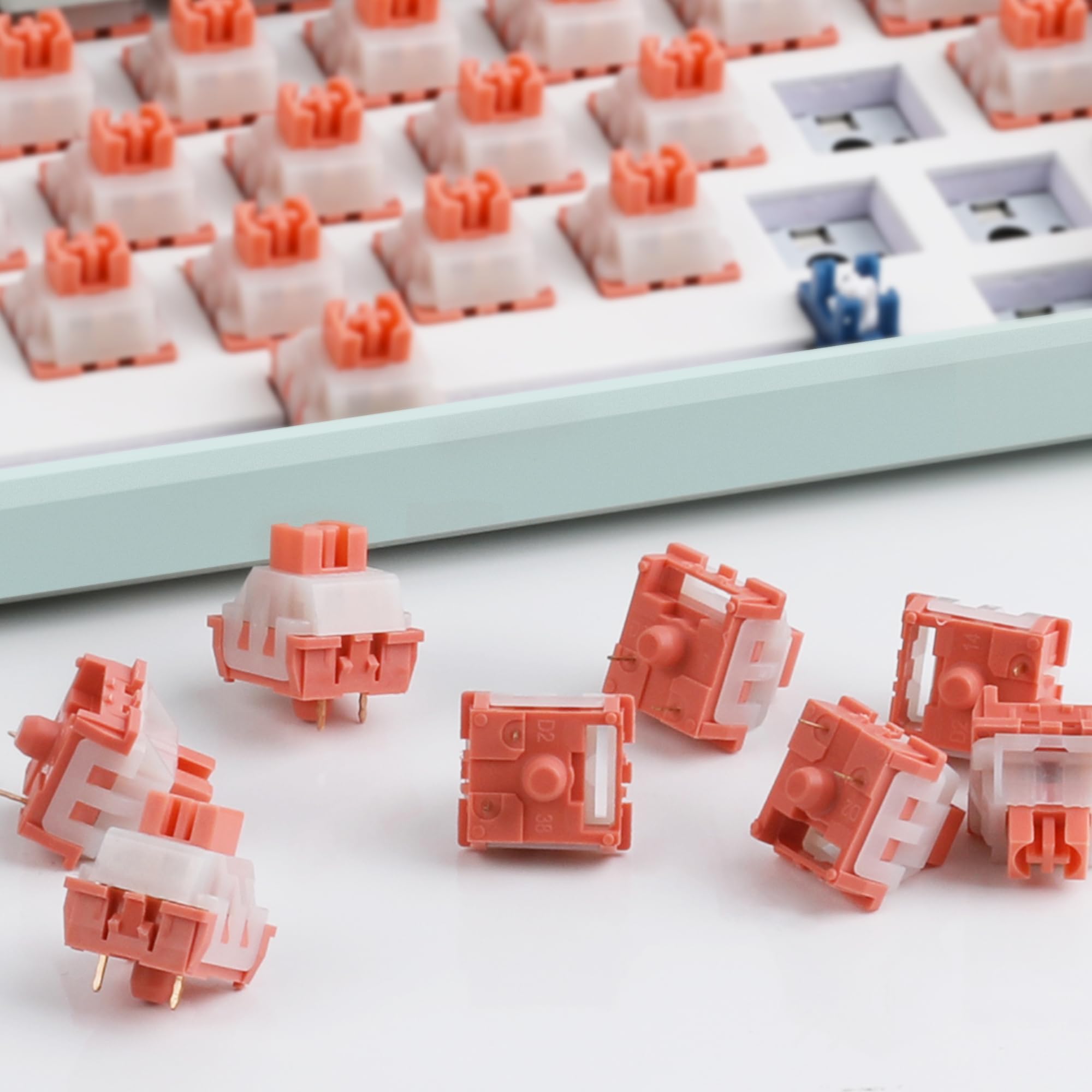 Snapklik.com : MageGee Gaming Orange Cat Customized Linear Keyboard ...
