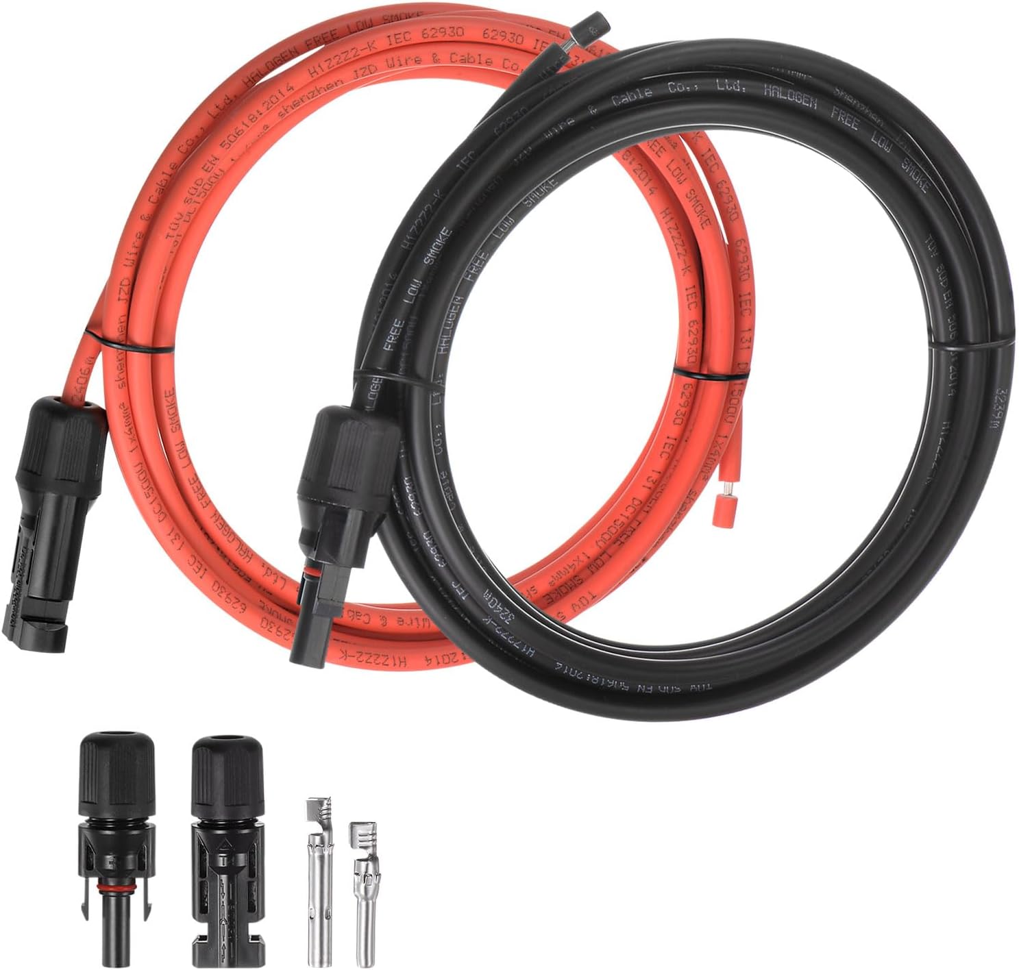 sourcing map Solar Panel Wire 10ft 12 AWG 4mm2 Solar Cable Tinned ...