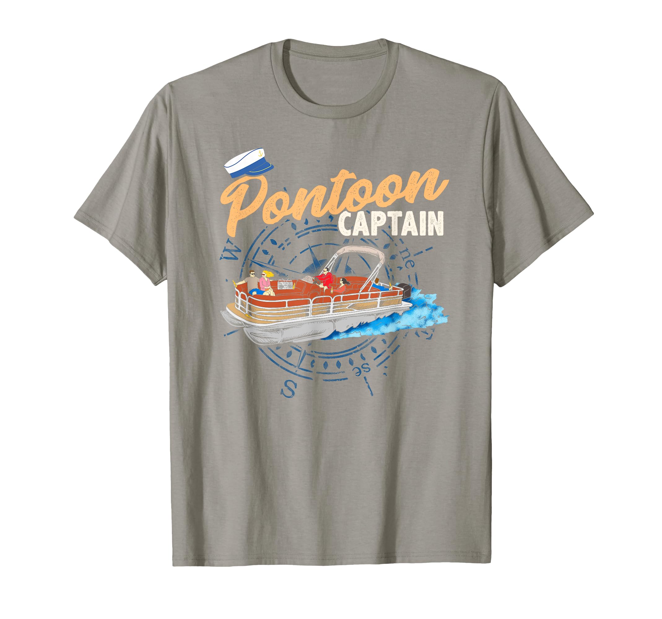 Amazon.com: Pontoon Captain tee shirt Funny Pontoon Boating t-shirt T ...