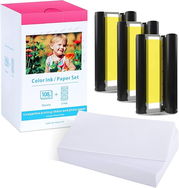 Amazon.com : Replacement for Canon Selphy CP1300 Ink and Paper Set for ...