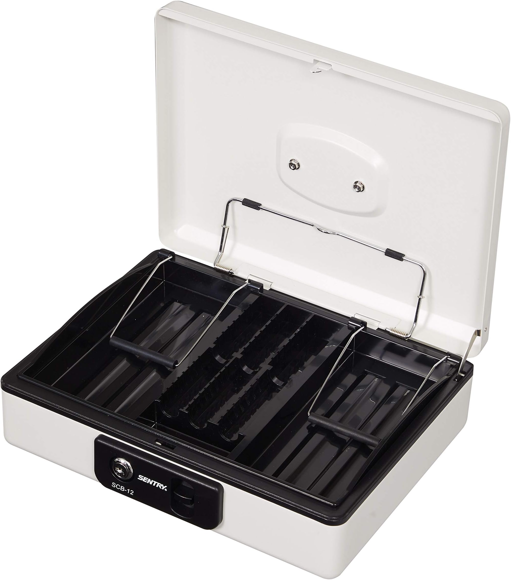 Amazon.co.jp: SENTRY (セントリー) 金庫 手提げ金庫 小型 キャッシュボックス 収納ボックス 鍵付き B5 キーロック コインケース ワンタッチオープン ライトグレー ...