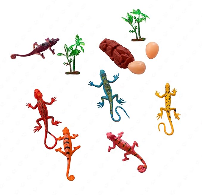 Buy BEAU STUTI Premium 6-Piece Lizard Models Toy Set, Realistic Detail ...