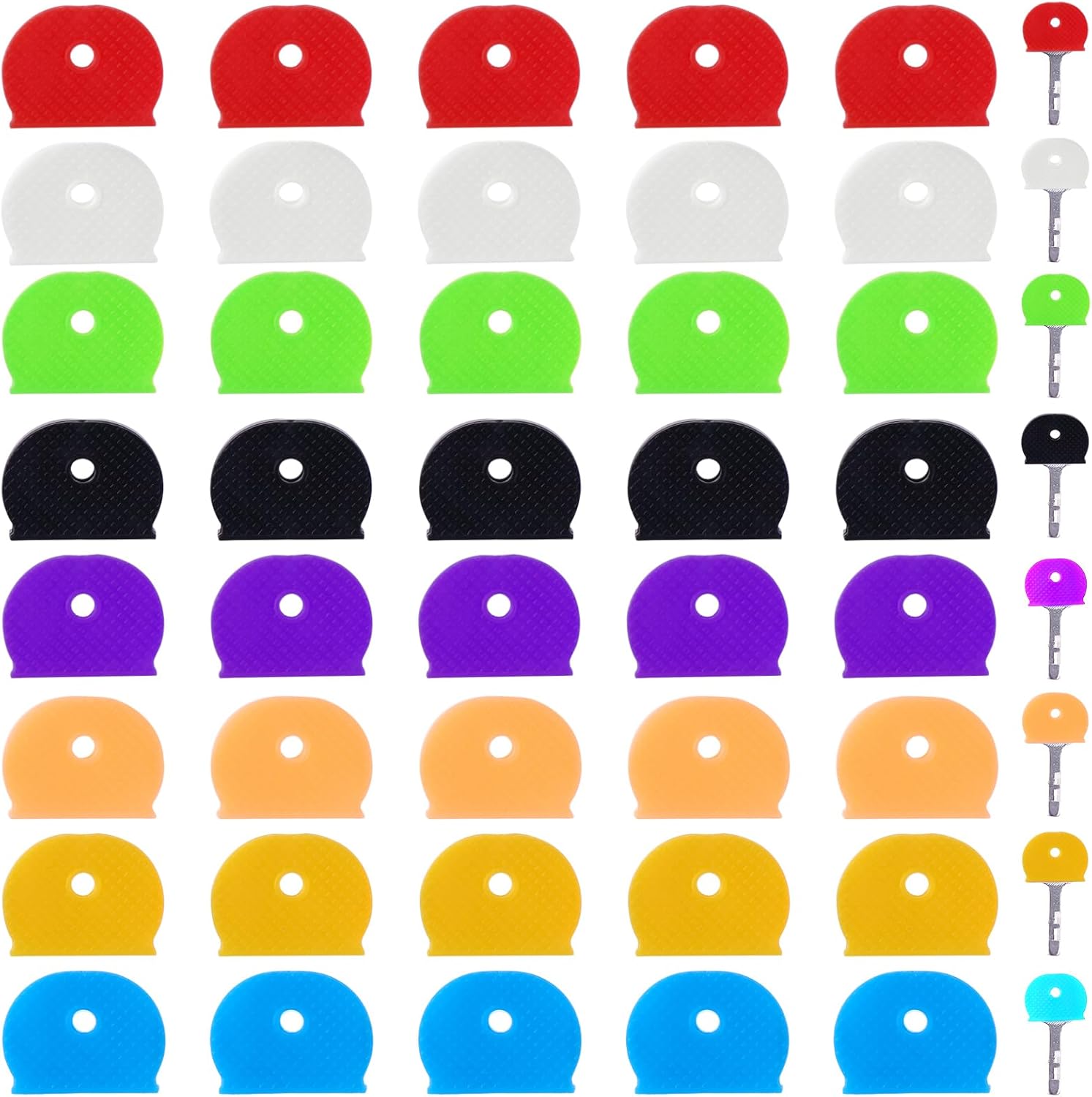 Amazon.com : 40PCS Key Cap Tags Key Color Identifiers Key Covers Caps ...