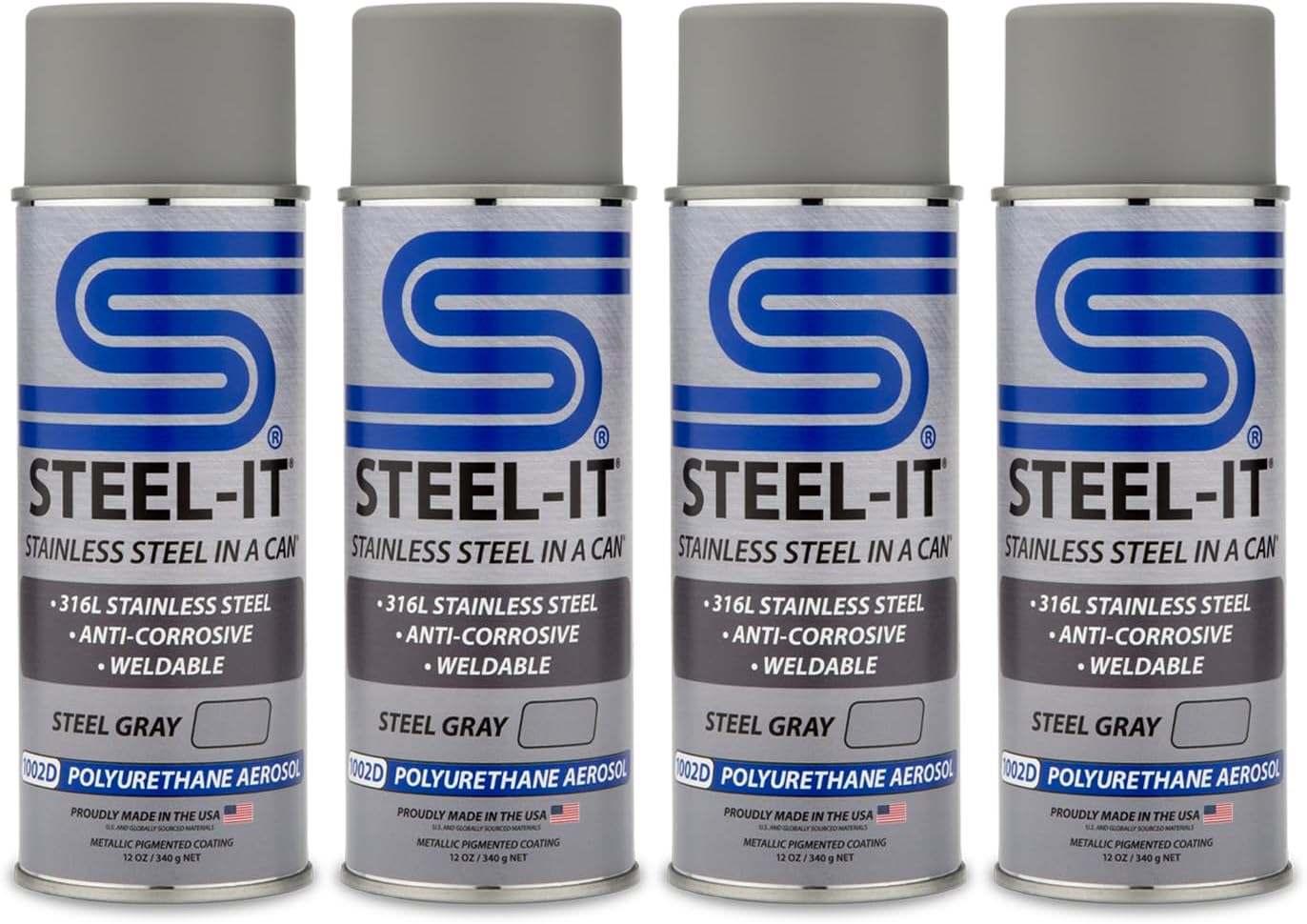 Amazon.com: Steel-It 1002D Polyurethane Aerosol, Industrial Paint ...