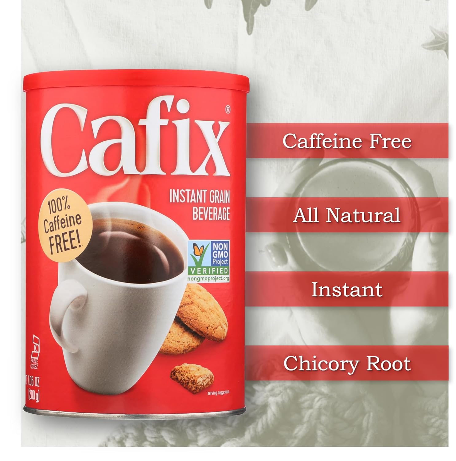 Cafix Sustituto de café instantáneo totalmente natural sin cafeína ...