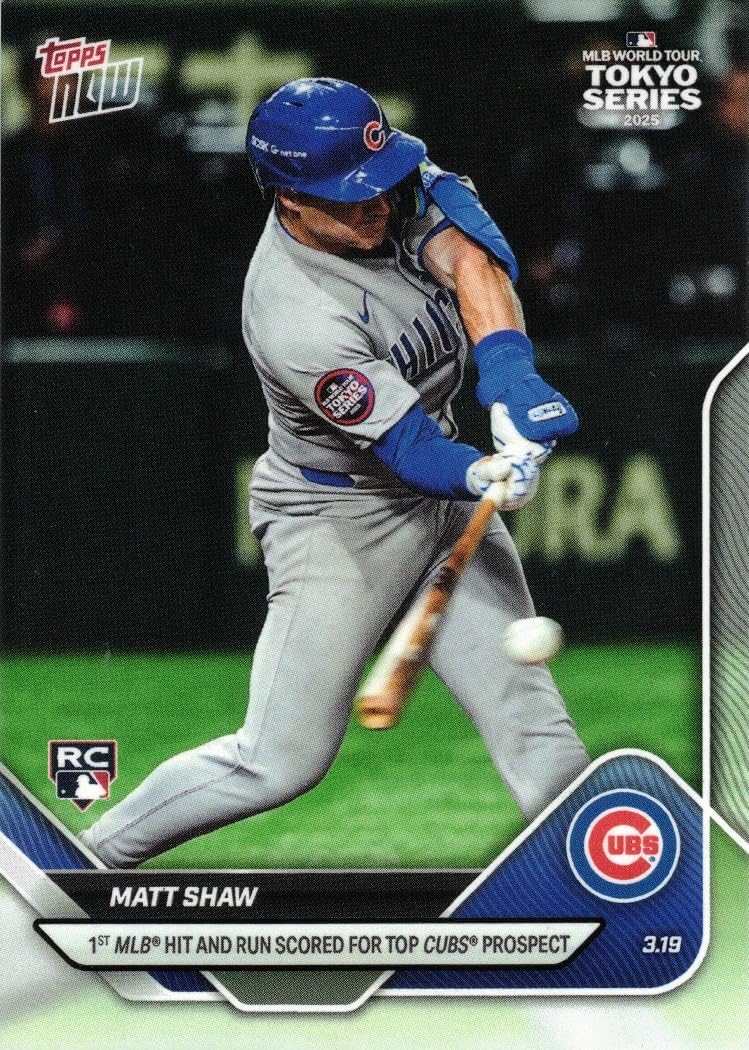 Amazon.com: 2025 Topps Now Baseball #6 Matt Shaw Rookie Card Cubs ...