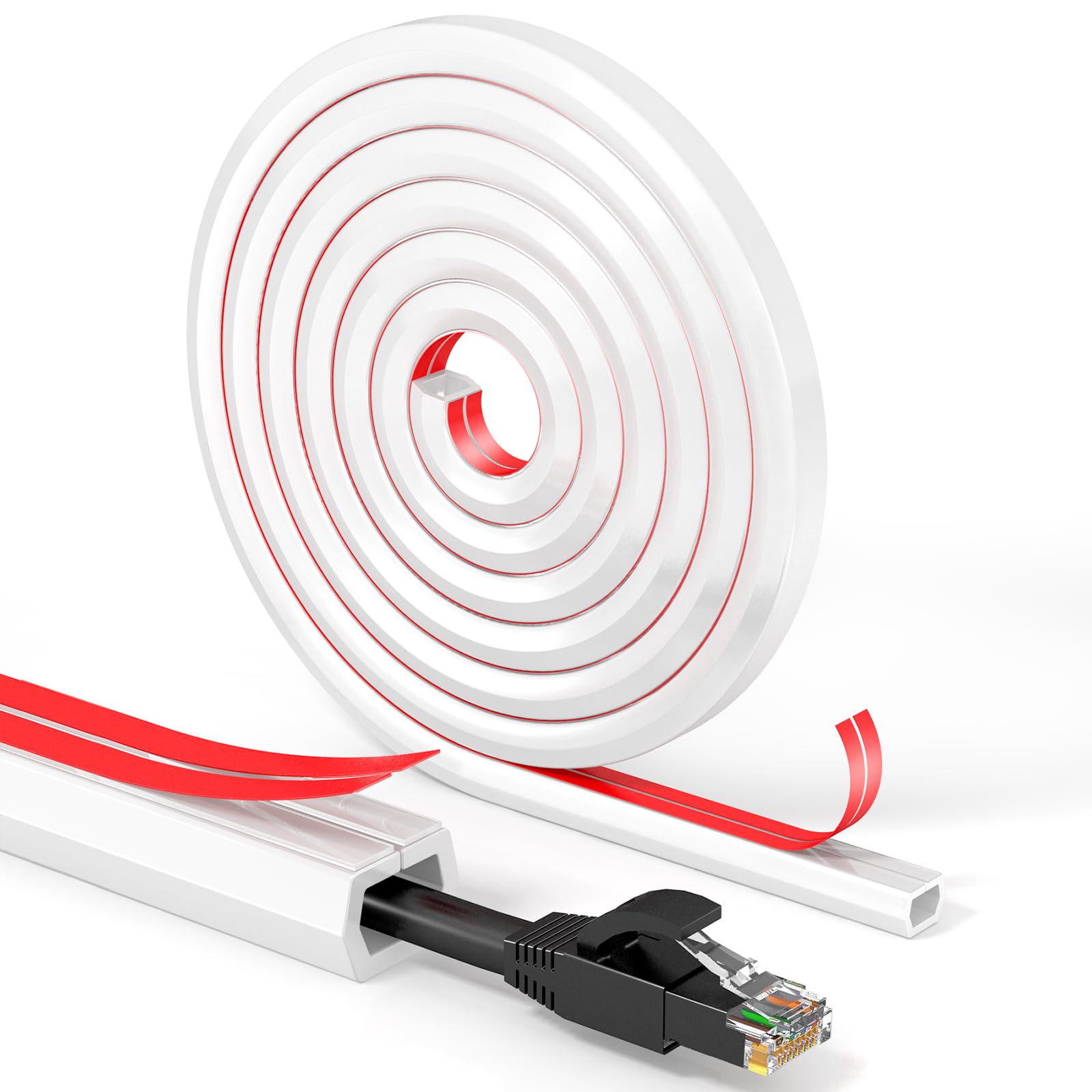 Auto-adhésif Cache-câble, Cache-câble en PC Souple, Cache-câble Mural ...