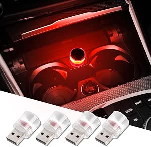 Amazon.com: USB LED Car Interior Atmosphere Lamp, Universal Mini USB ...