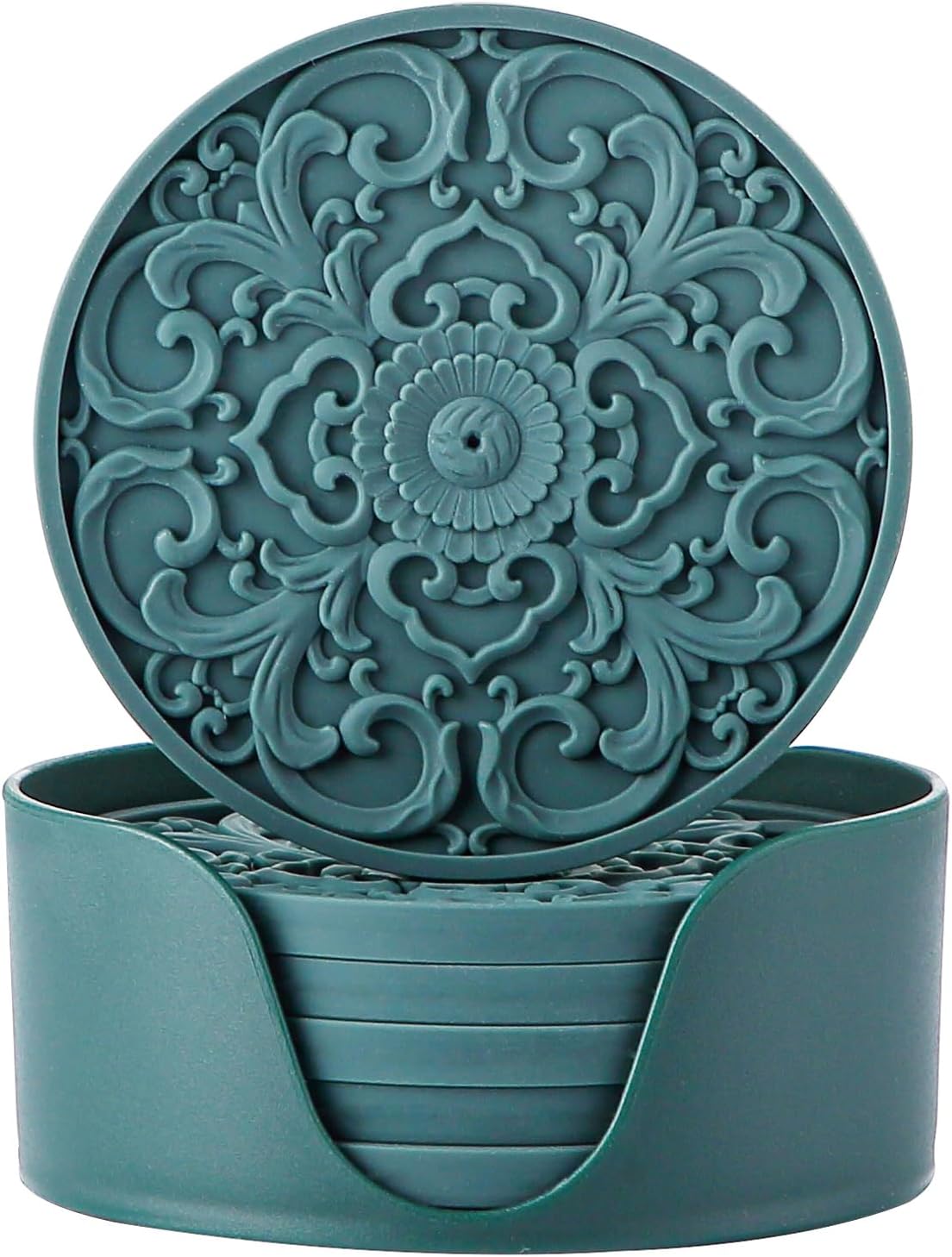 Amazon.com: Colinda Silicone Coasters for Drink, 6 Pack Coasters with ...