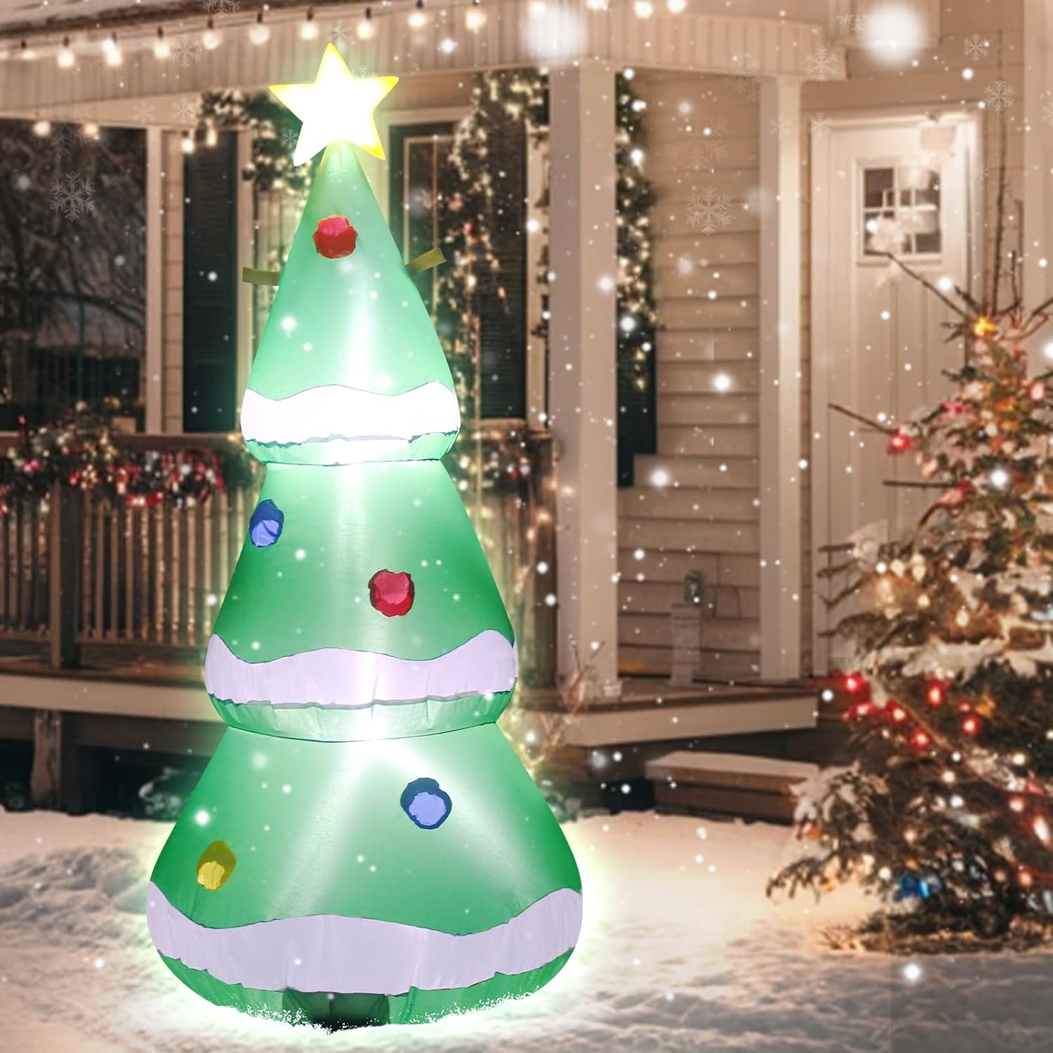 Amazon.com: Inflatable Christmas Tree 4 Feet Tall with LED Lights and ...