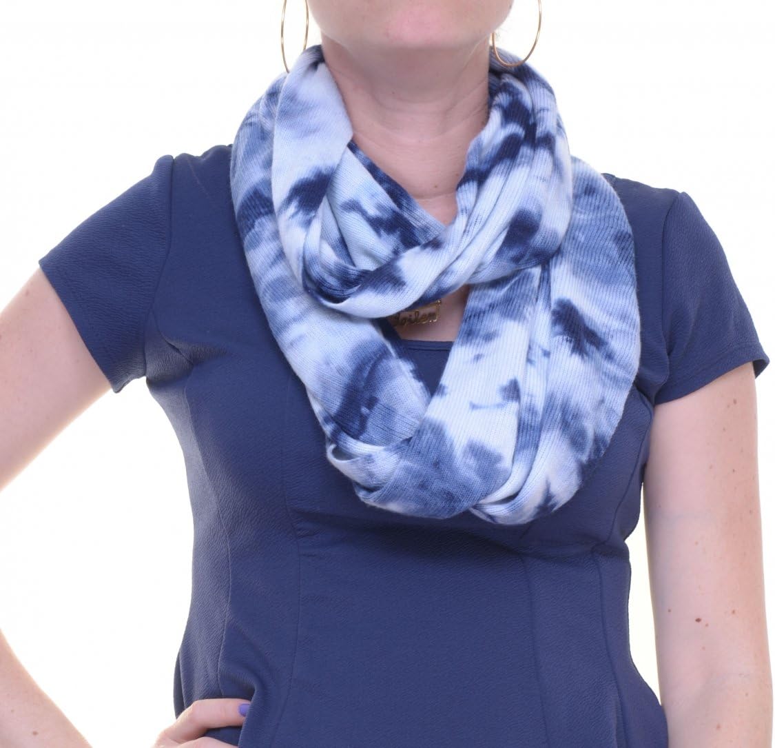 BCBGeneration Women's Tie Dye Knit Infinity Loop Scarf Blue Night One ...
