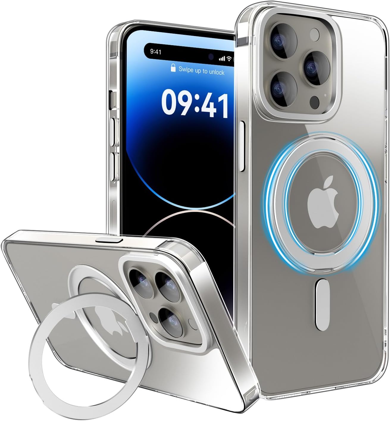 Amazon.com: GRADETEK Designed for iPhone 15 Pro Max Case Compatible with MagSafe, 360°Rotatable ...