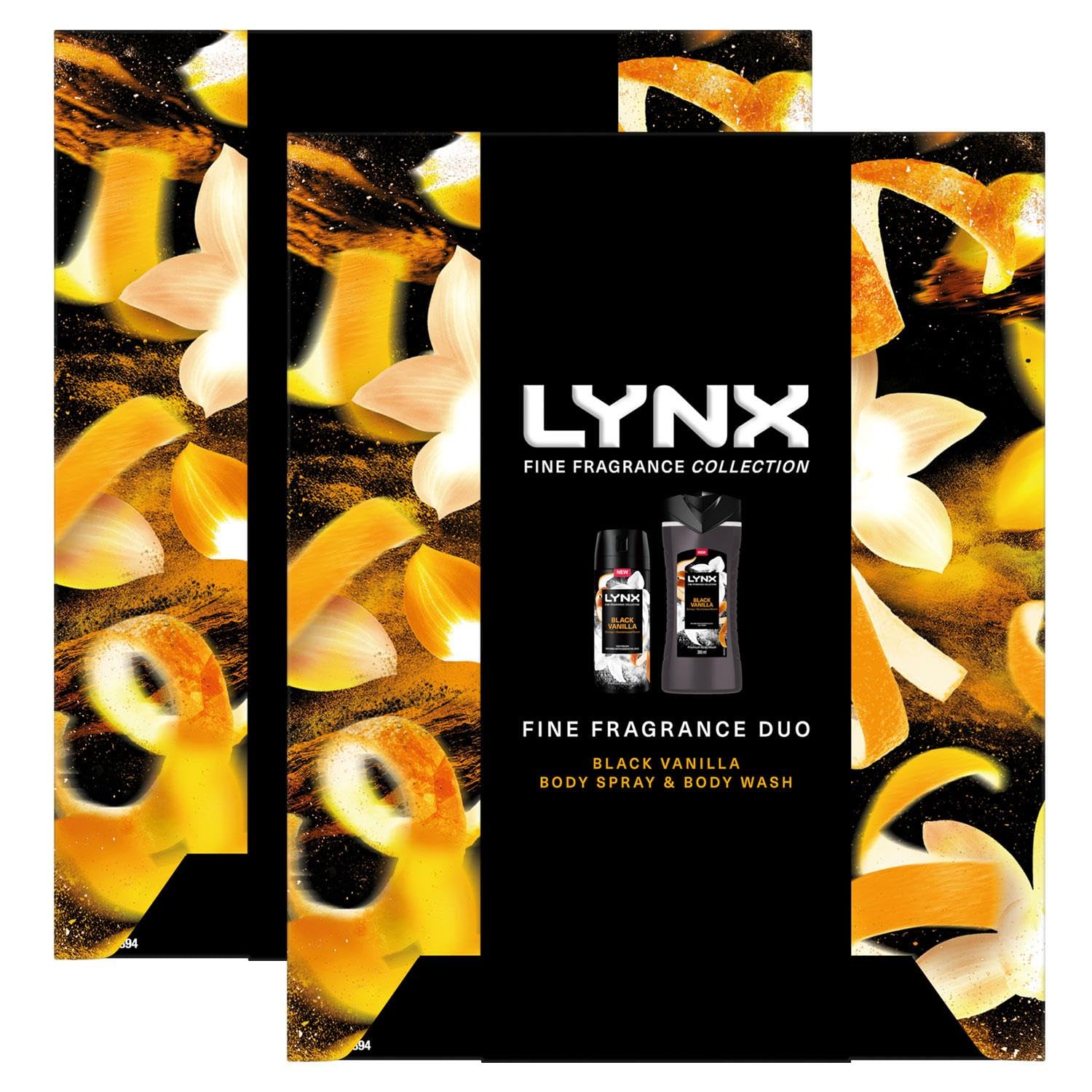 Lynx Fine Fragrance Duo Collection Black Vanilla 72Hrs Body Spray 150 ...