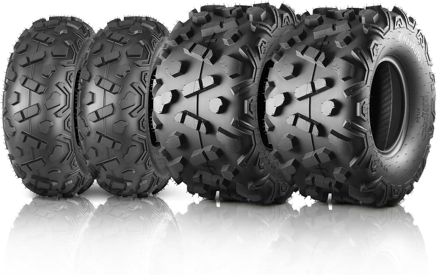 Amazon.com: MaxAuto Set of 4 ATV Tires 19X7-8 Front & 20X10-9 Rear Tire, 19x7x8 Mini Bike Tires ...