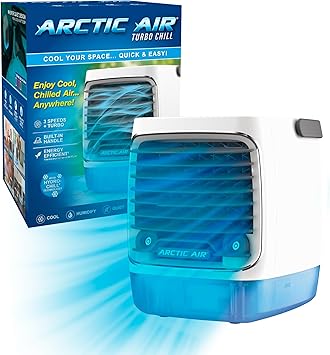 Amazon.com: Ontel Arctic Air Turbo Chill Evaporative Cooler with ...