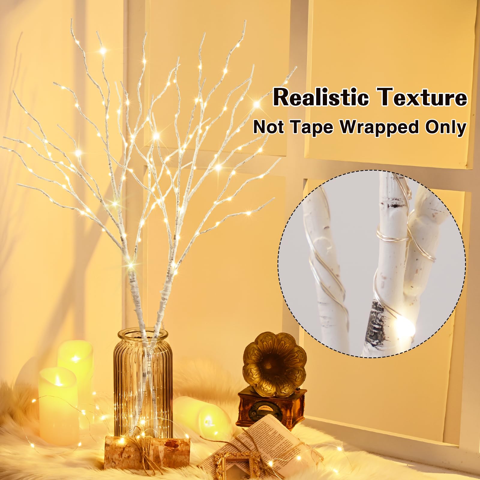 White Light Up Branches Centerpieces 8 Best Lighted Branches / Wedding