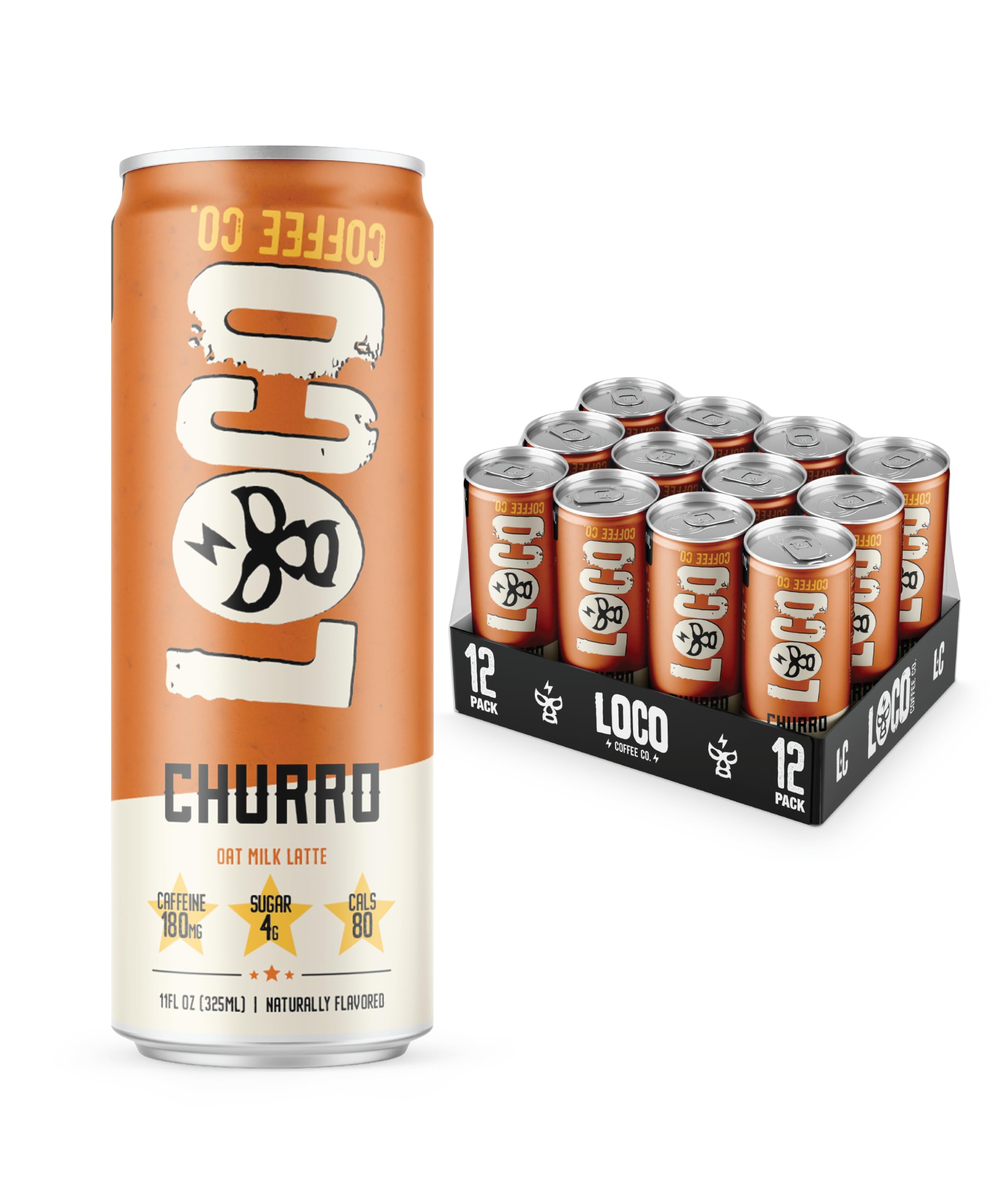 Amazon.com: Loco Coffee Churro Oat Milk Latte Cold Brew Coffee [Churro ...