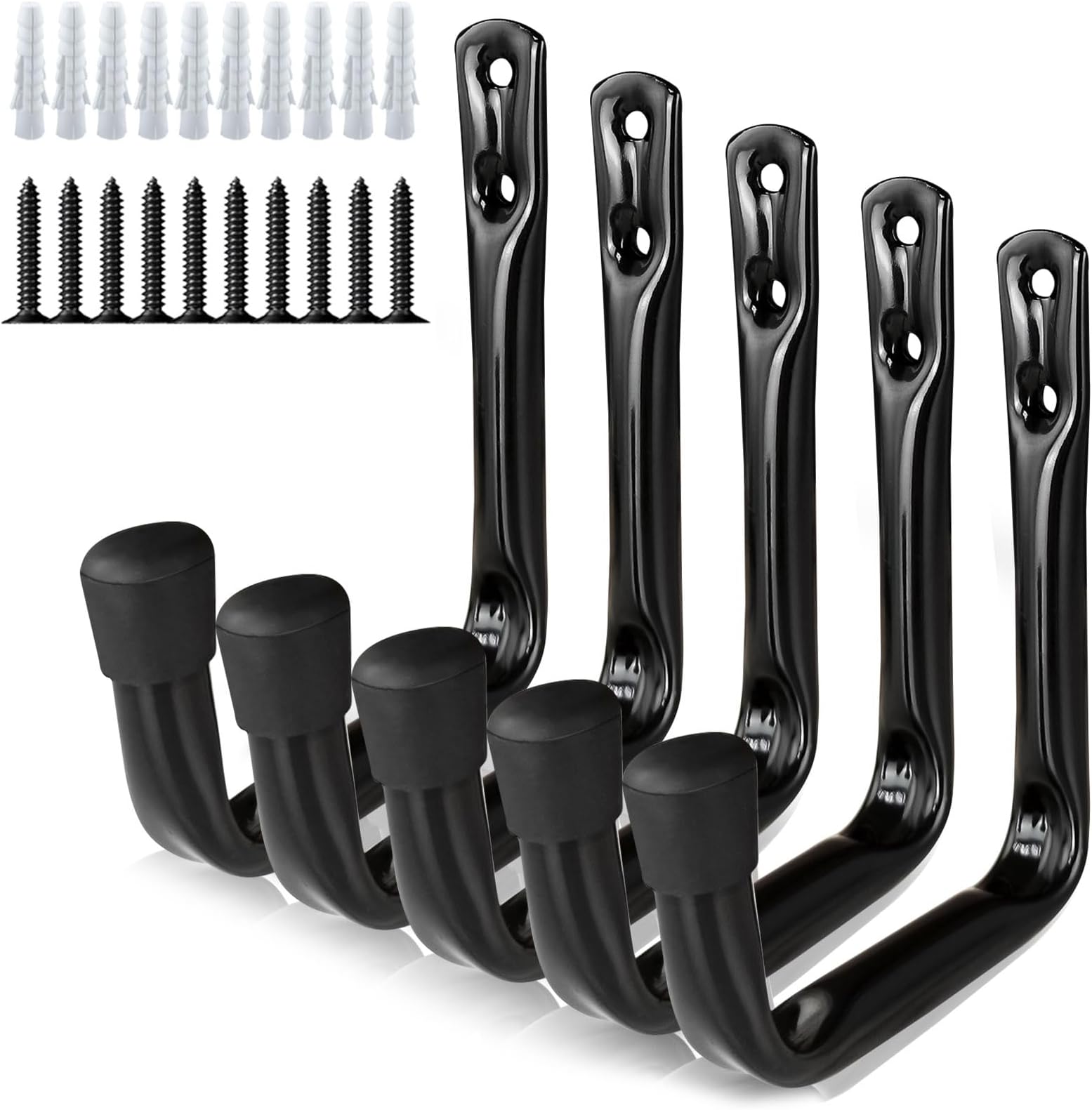 FIAMER Garage Hook Garden Hook Heavy Duty with EVA Protector, Wall ...