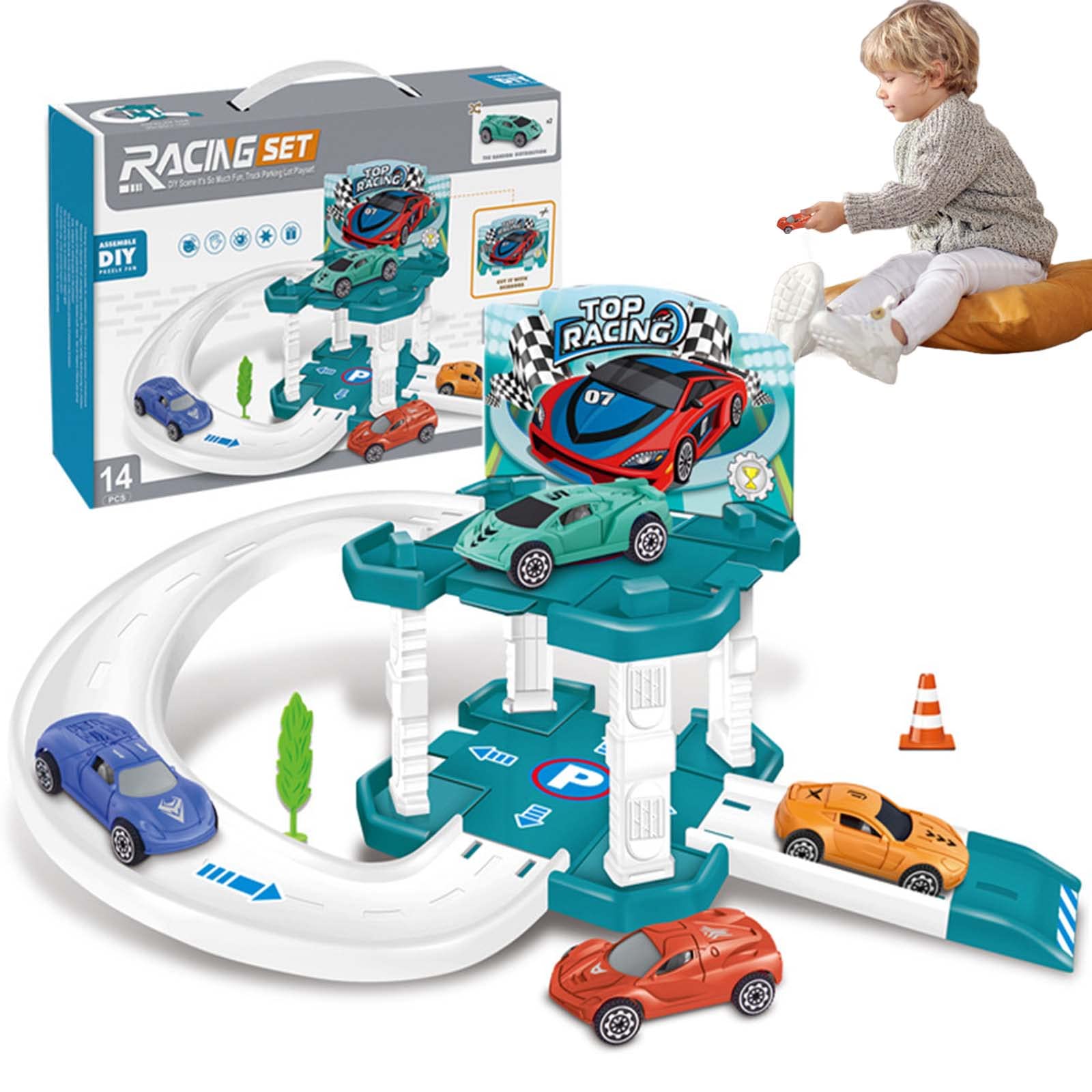 Kids Race Track Toys,Hot Wheels Track Set,City Parking Series?Cars for ...