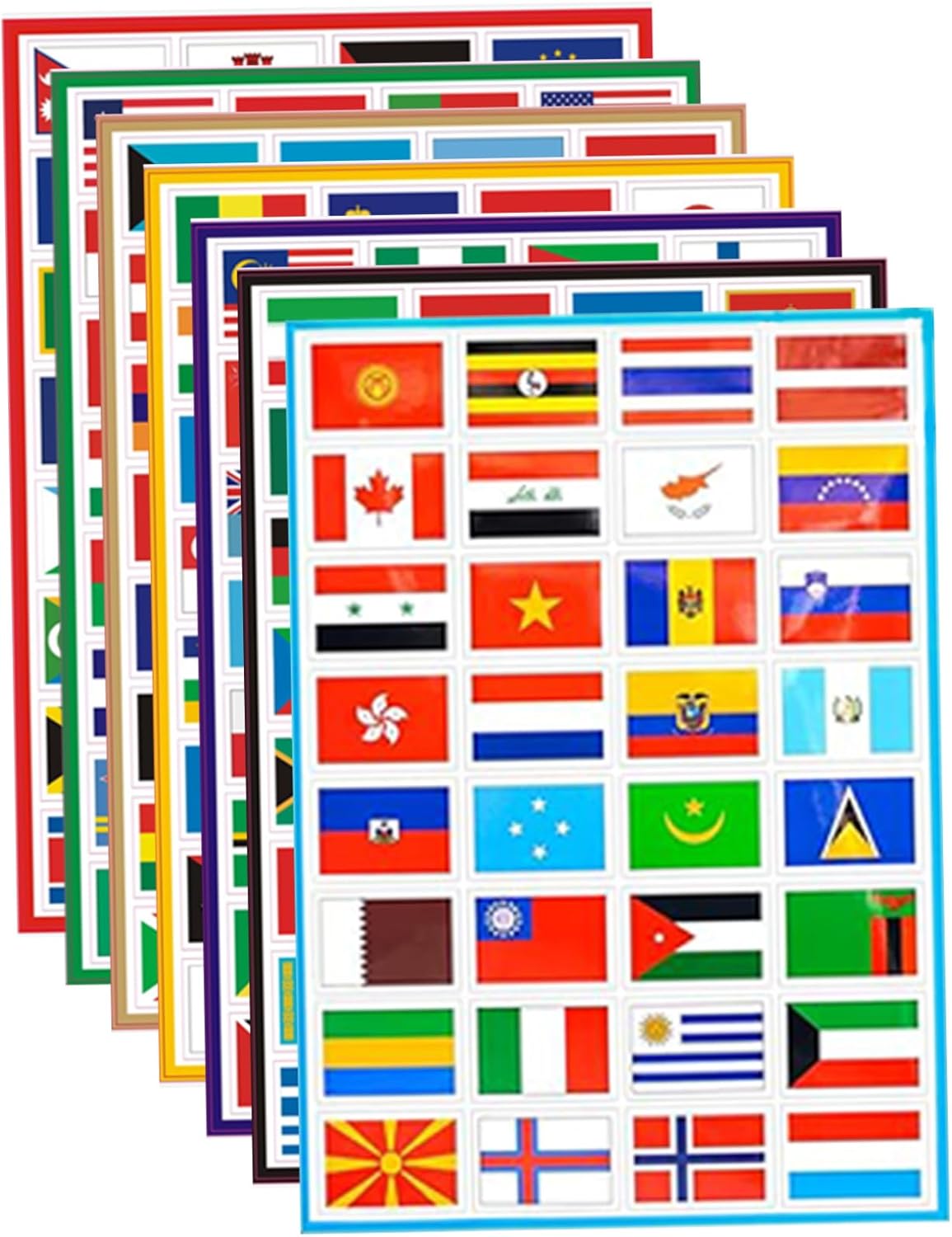 Amazon.com: Country Stickers, 196PCS Waterproof World Flag Stickers ...