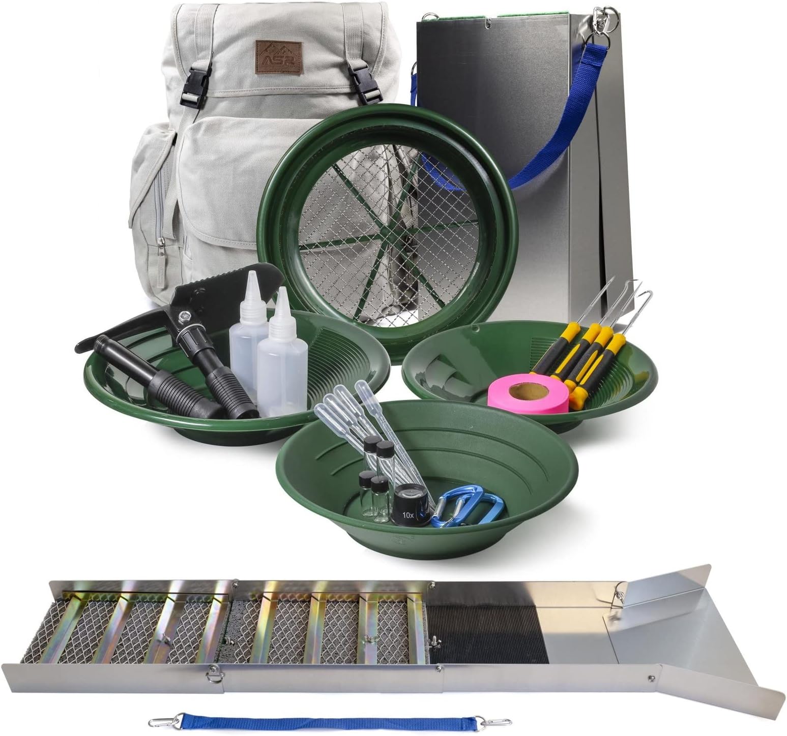 Amazon.com: ASR Outdoor Lightweight Backpack Gold Panning Kit with Mini ...