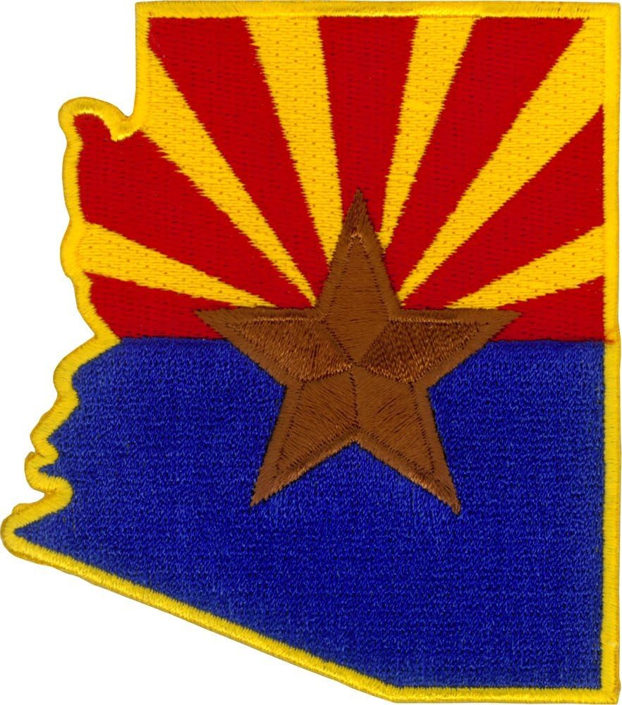 Amazon.com: Arizona State Flag Embroidered Emblem Iron On Sew On AZ ...