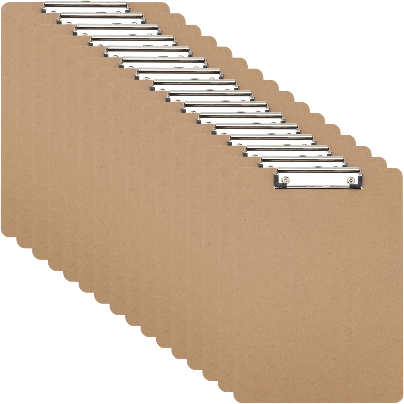 DAKFOOK 16 Pack A5 Wooden Clipboard, 22.5 x 14.8cm Hardboard Clipboards ...