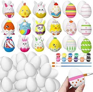 Amazon.com: Silipull 36 Pcs Easter Eggs Painting Kit Including 24 ...