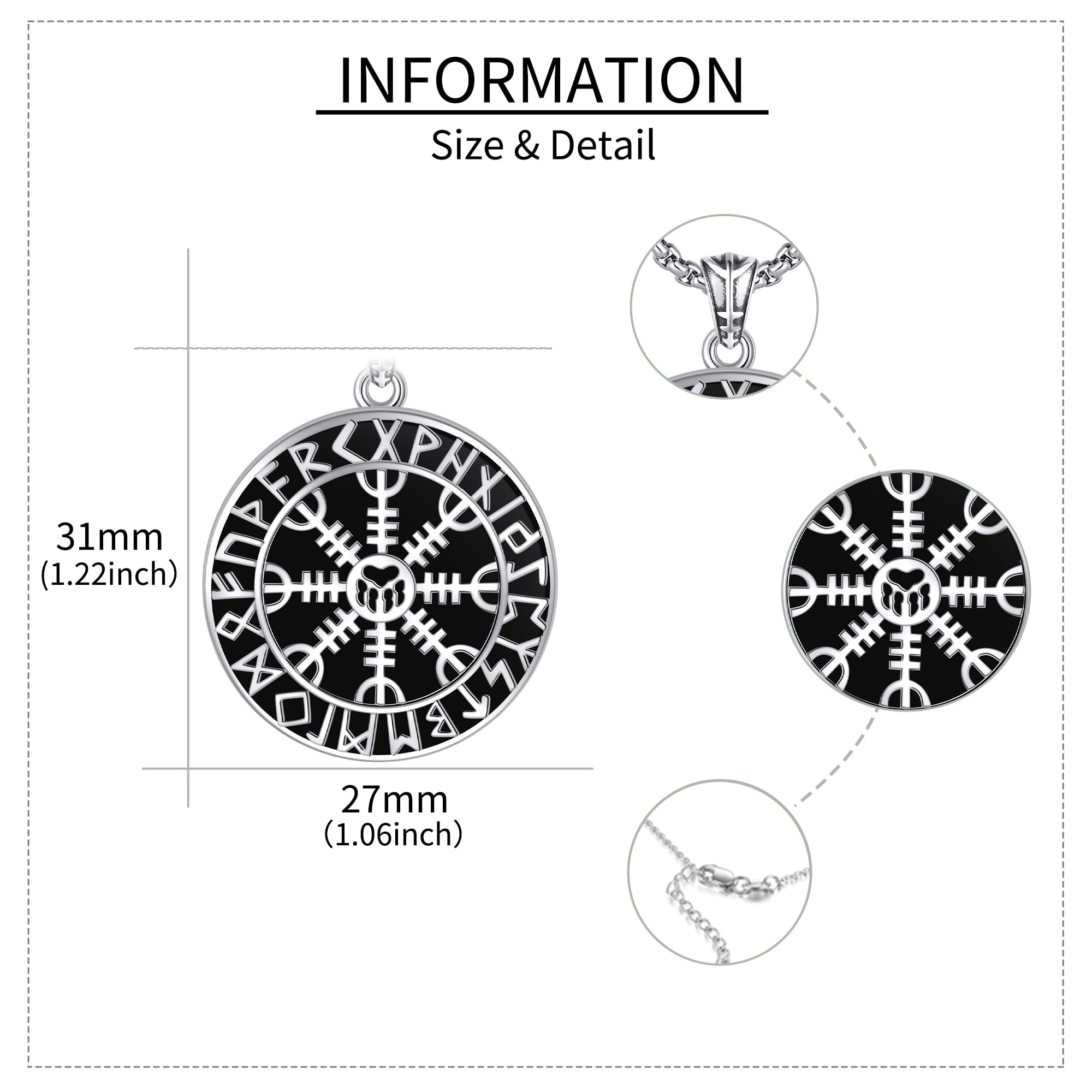 Snapklik.com : Compass Necklace Sterling Silver Compass Jewelry For ...